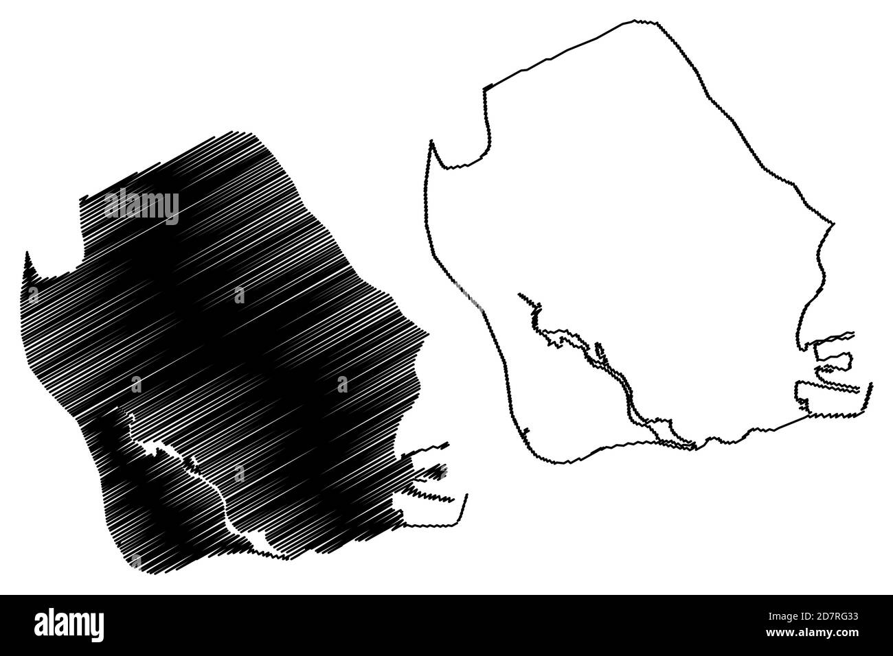 Sekondi-Takoradi City (Republic of Ghana, Western Region) map vector ...
