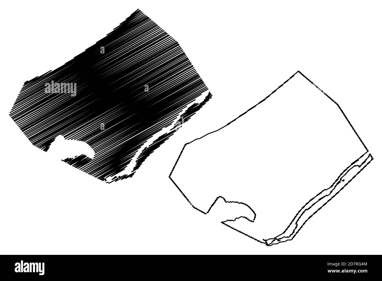 Moundou City (Republic of Chad, Logone Occidental Region) map vector ...