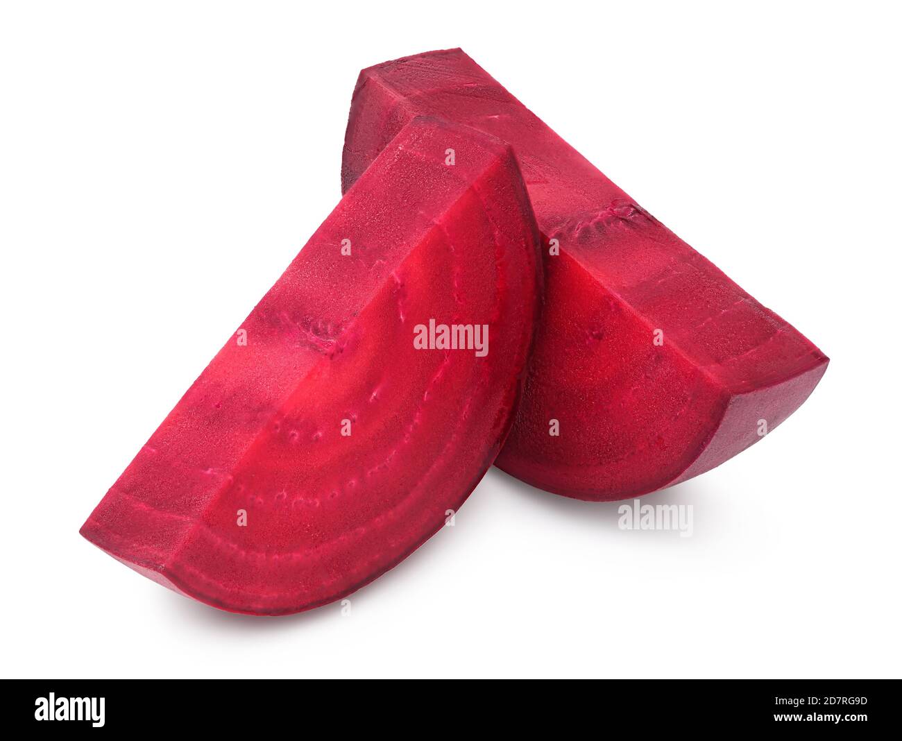 beetroot slices isolated on white background with clipping path and ...