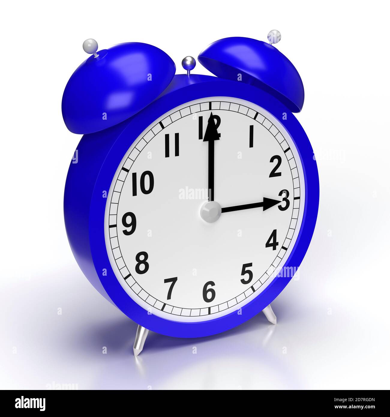 Abstract alarm clock on white background. 3D rendering Stock Photo - Alamy