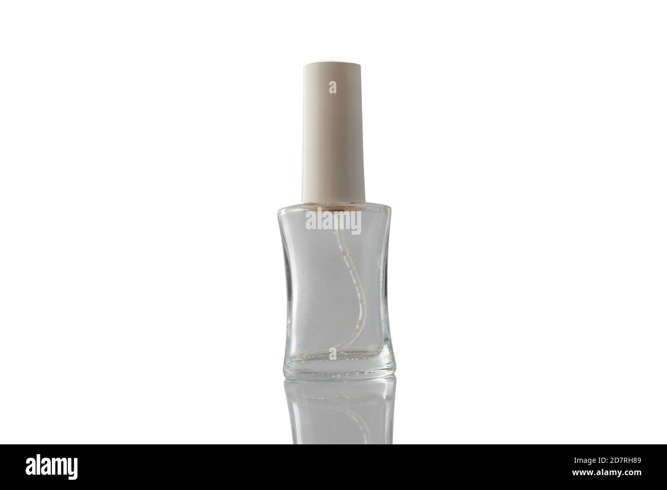 Transparent bottle with perfume isolated on white background Stock ...