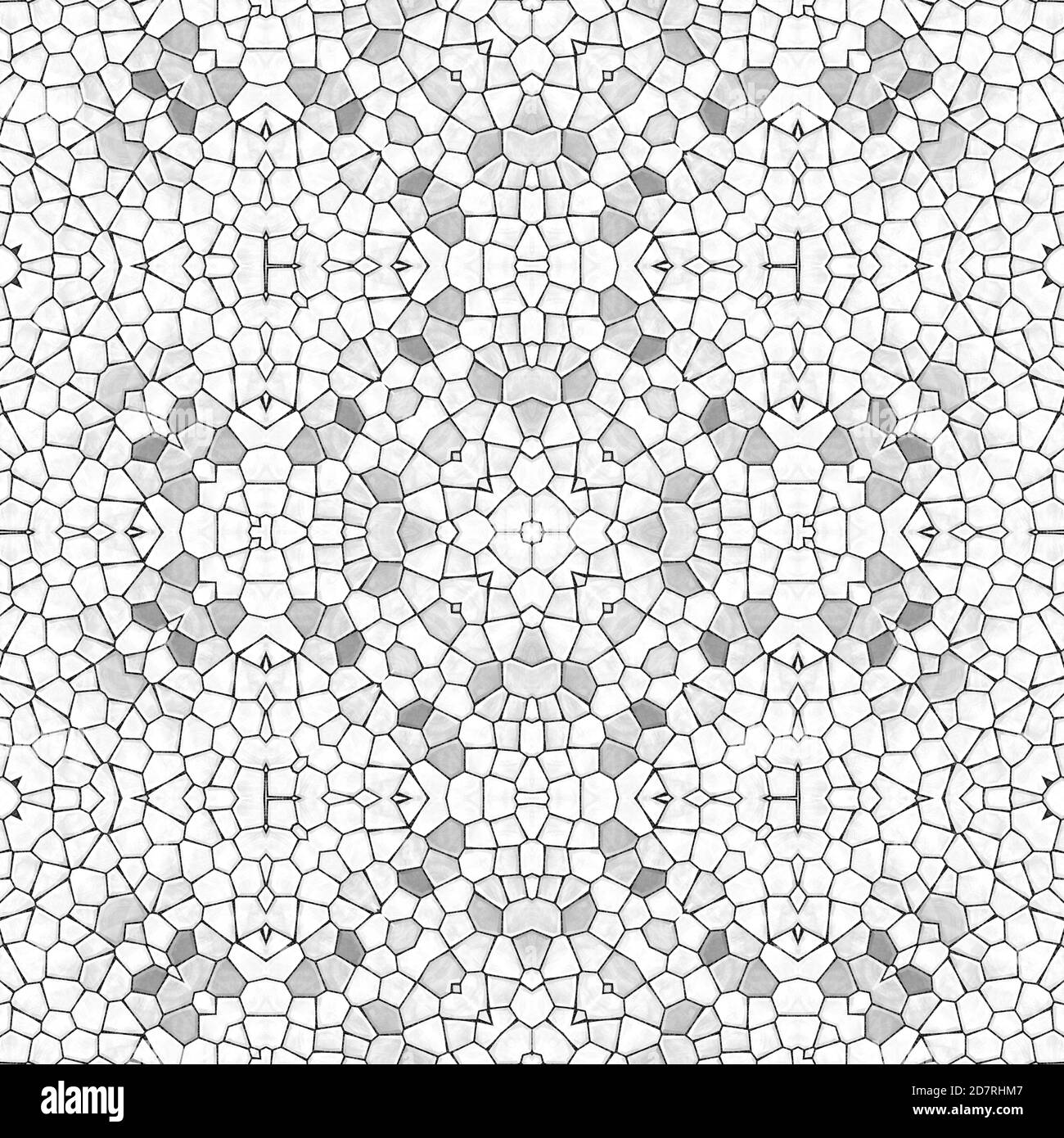 Pattern mosaic kaleidoscopic seamless generated texture, ornament ...
