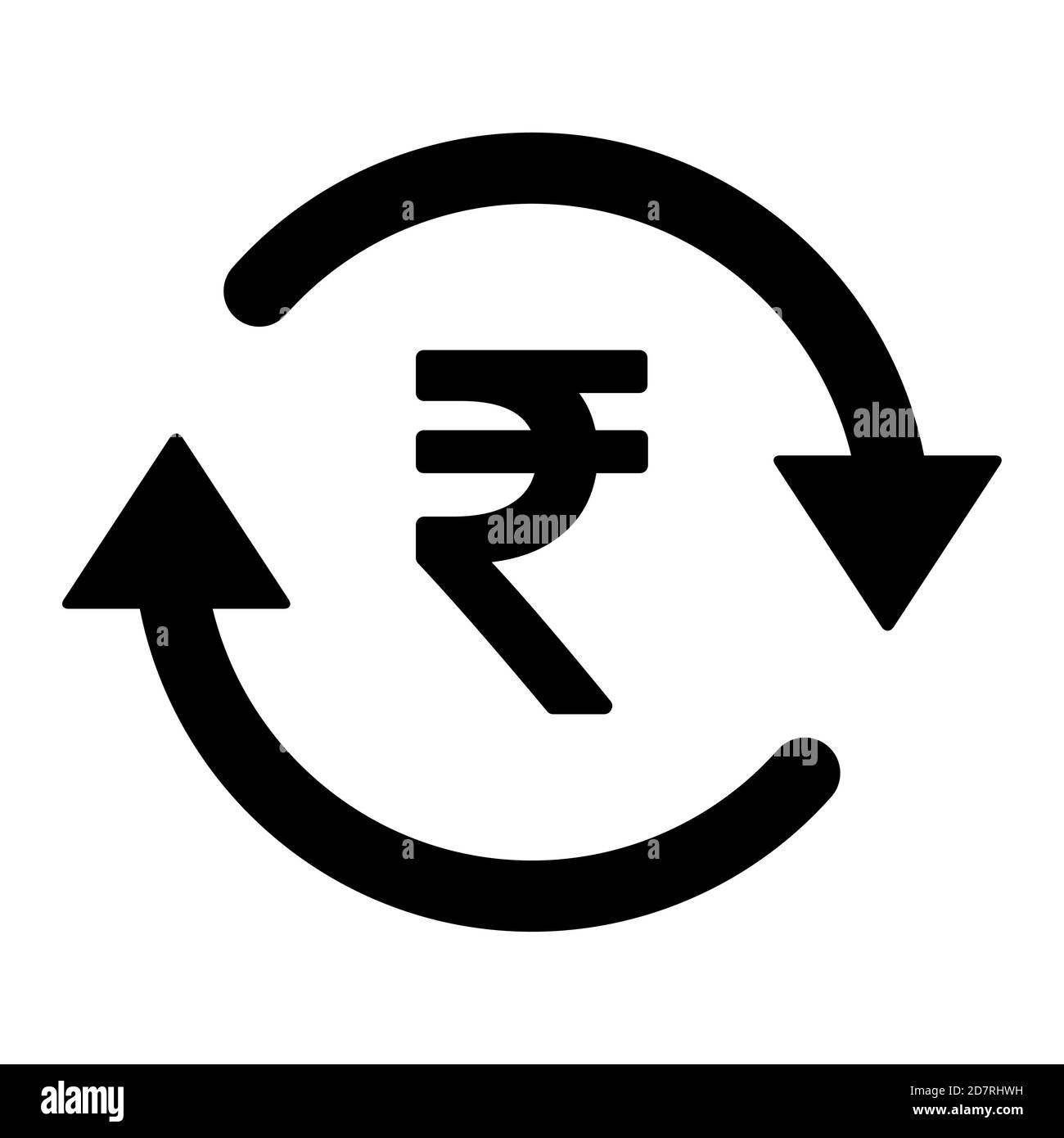 Rupee money icon, indian graphic pay business sign, market economy ...