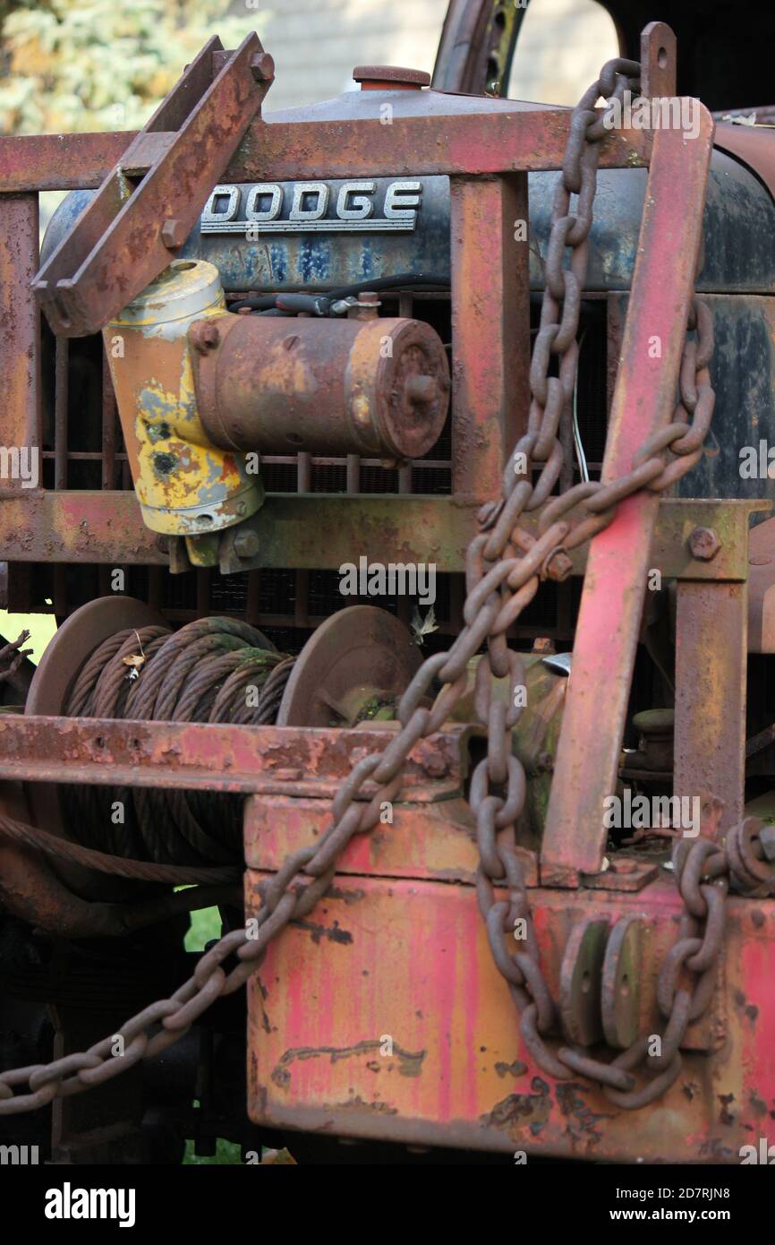 An old rusty Dodge Power Wagon pickup truck Stock Photo - Alamy