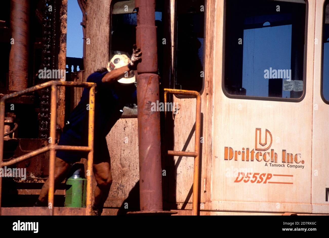Drill operator on iron ore mine, Northwest Australia Stock Photo - Alamy