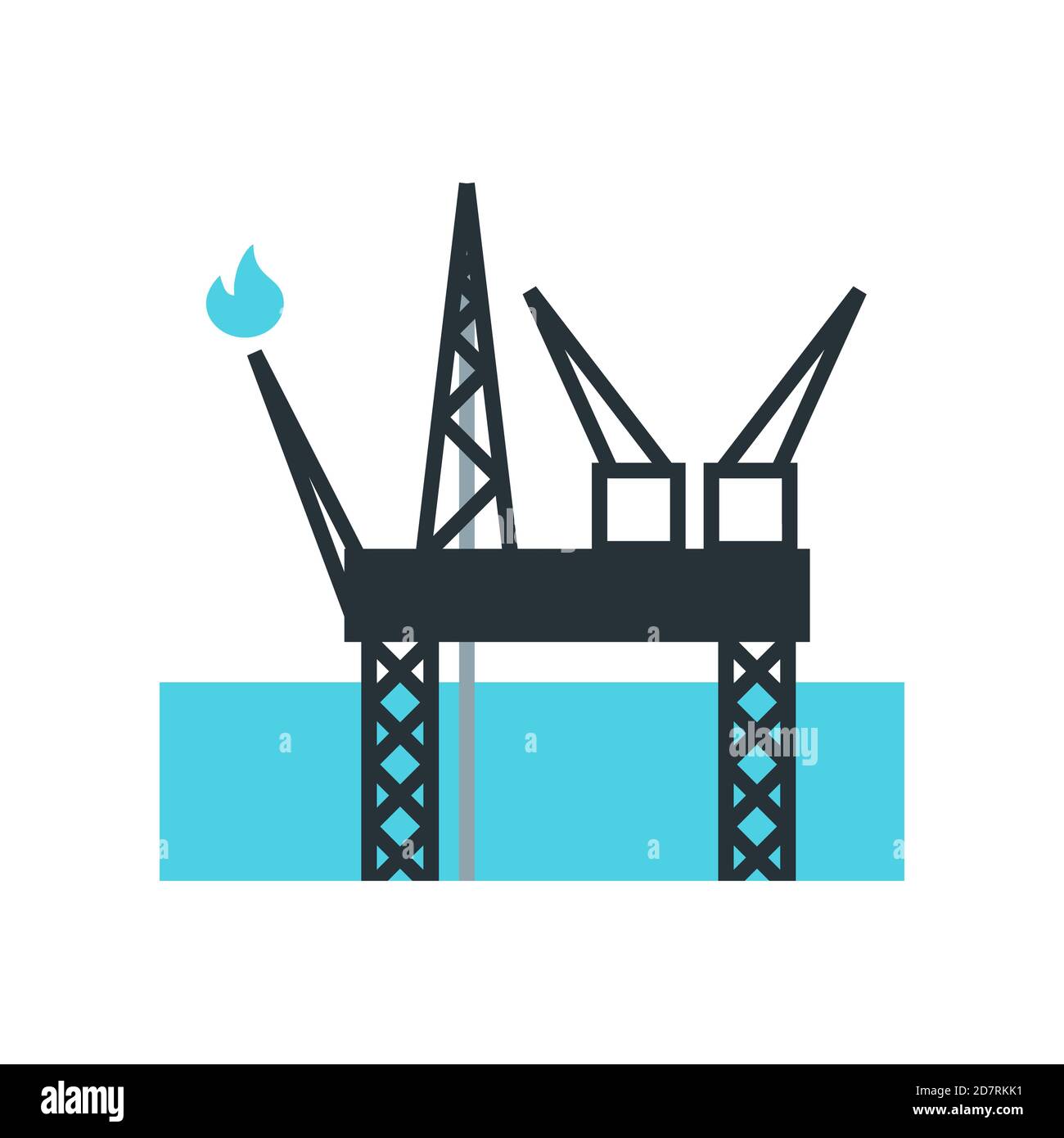 Offshore construction site Stock Vector Images - Alamy