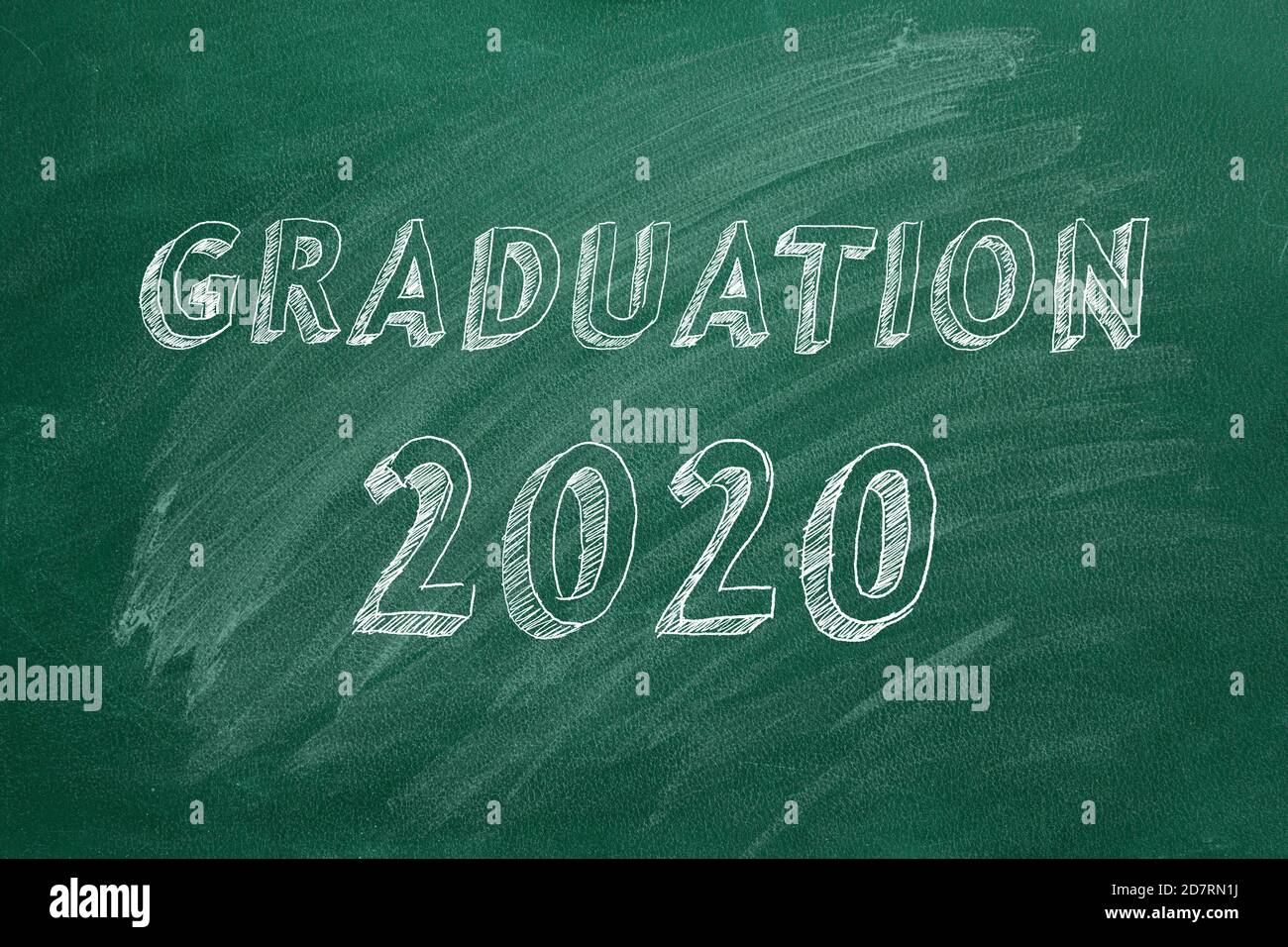 Hand drawing "Graduation 2020" on green chalkboard Stock Photo - Alamy