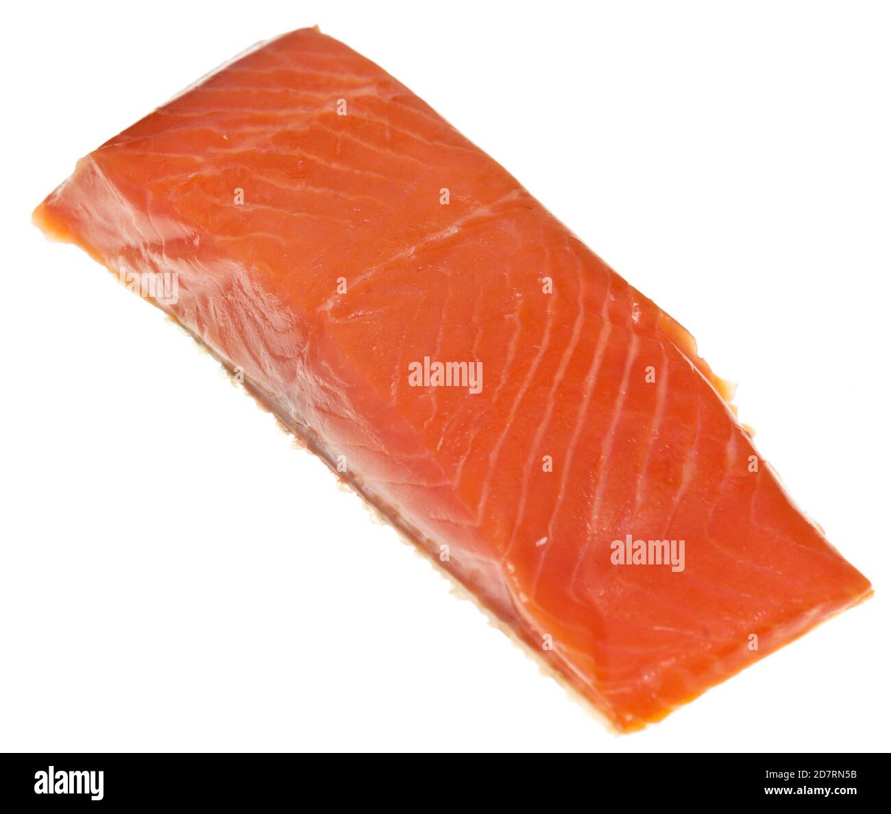 Piece of red fish isolated on white background Stock Photo - Alamy