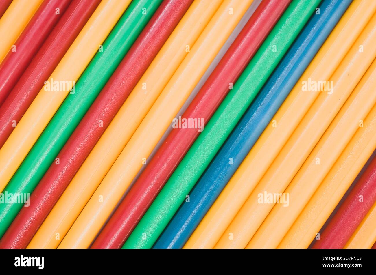 High angle shot of colorful crayons Stock Photo - Alamy