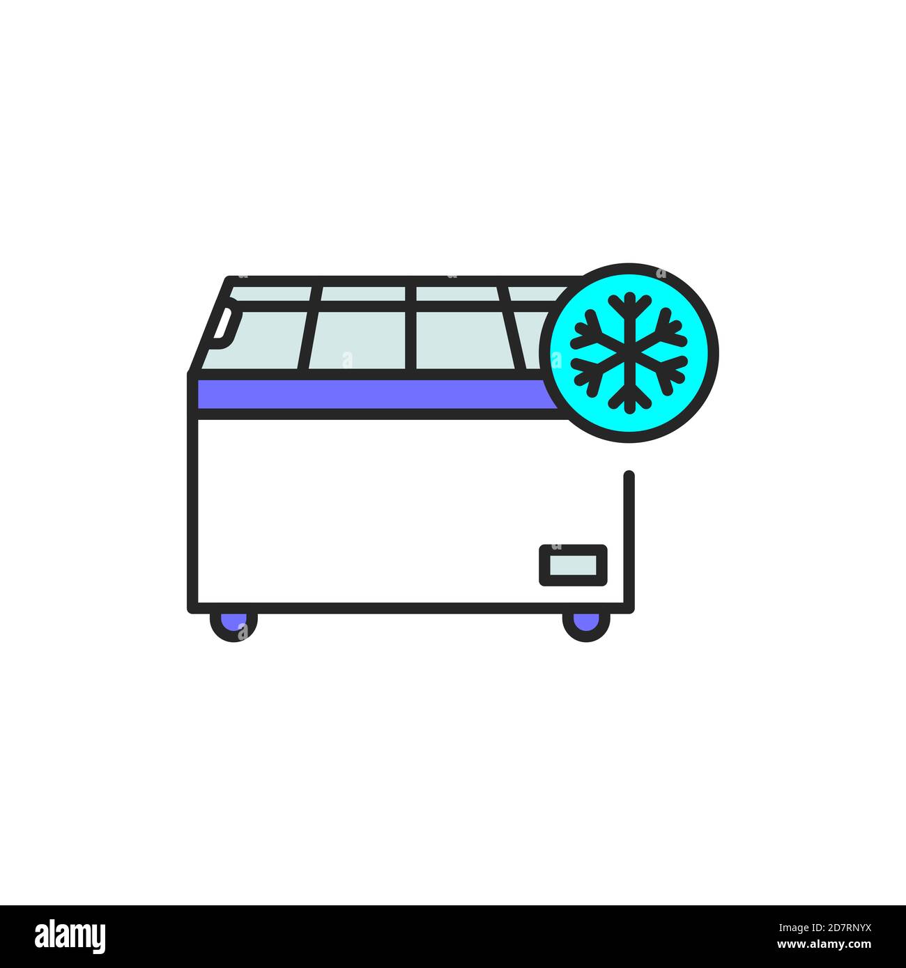 Freezer cold color line icon. Household equipment. Pictogram for web ...