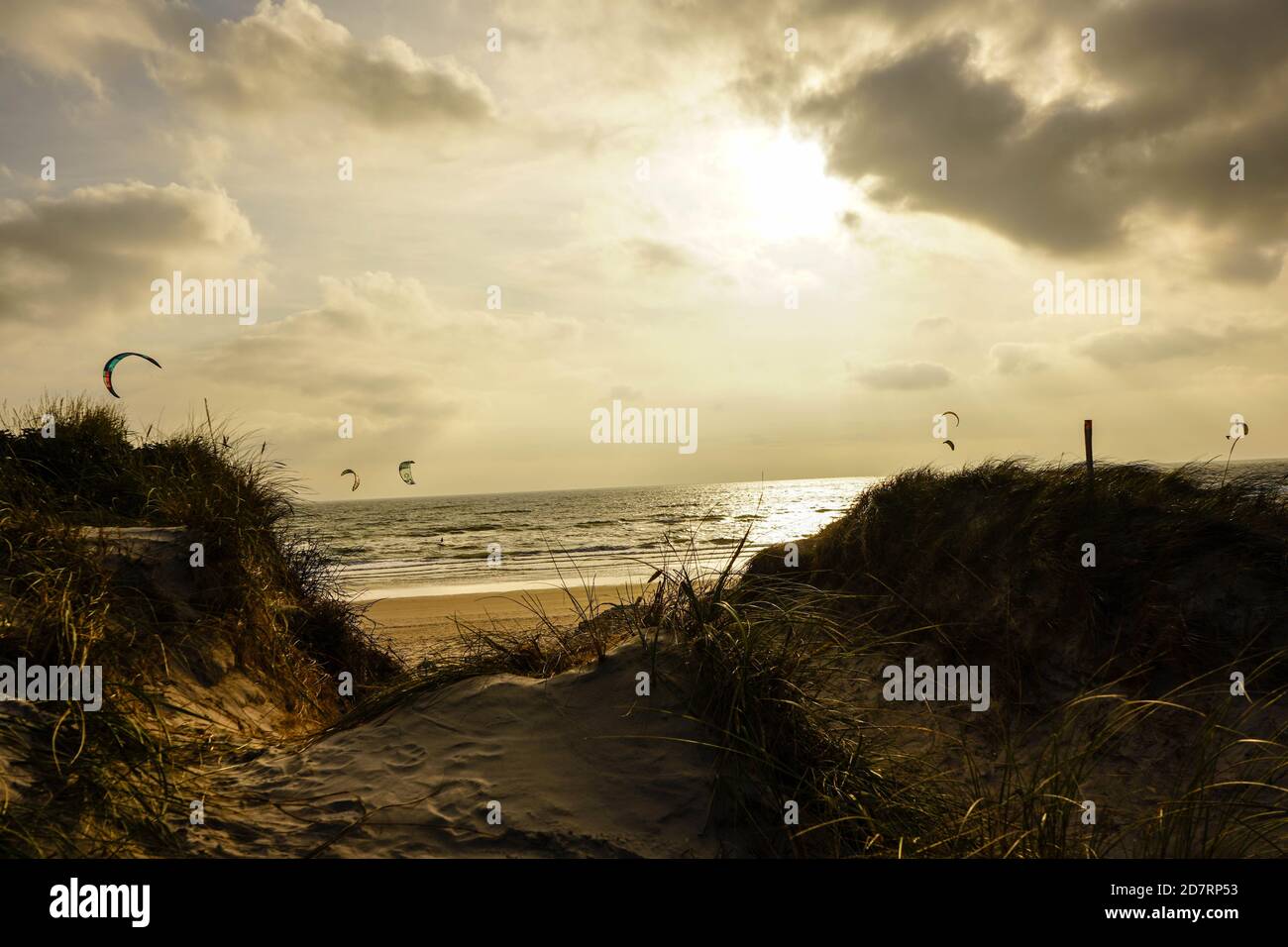 at the beach of Blavand (Traslation: danish for blue water) in Denmark ...