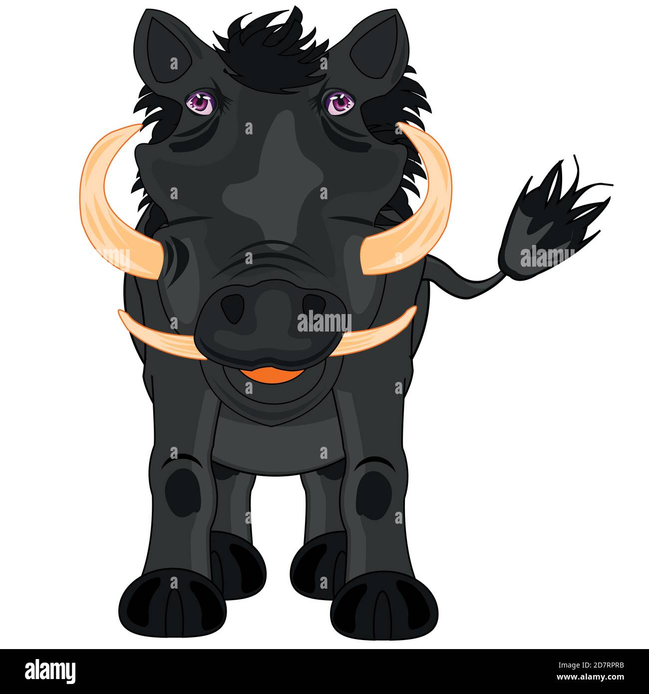 African wild ungulate animal wart hog cartoon Stock Vector Image & Art ...