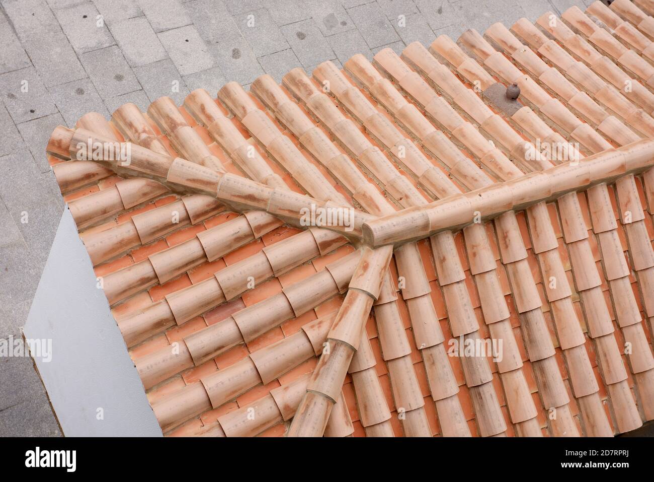 Detail of roof tiles Stock Photo - Alamy