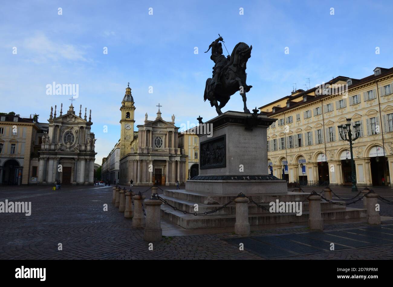 Turin, Italy - The square of San Carlo, Turin Stock Photo - Alamy