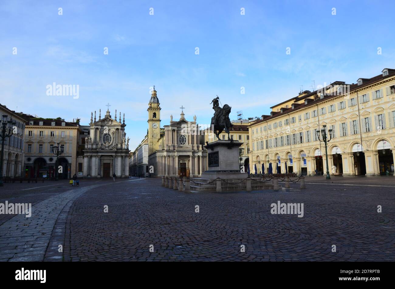 Turin, Italy - The square of San Carlo, Turin Stock Photo - Alamy