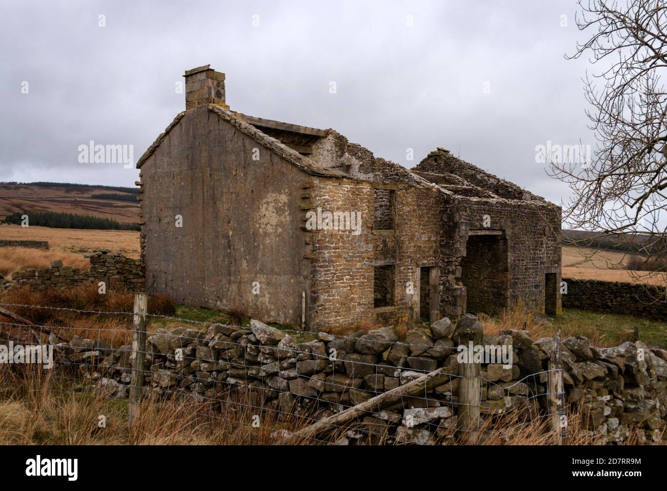 Ruined farmhouse at Bradford Fell, Ribble Valley Stock Photo - Alamy