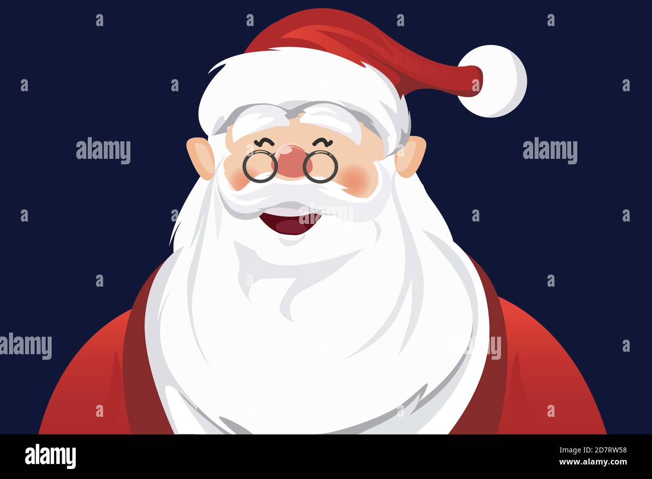 Cartoon santa face hi-res stock photography and images - Alamy