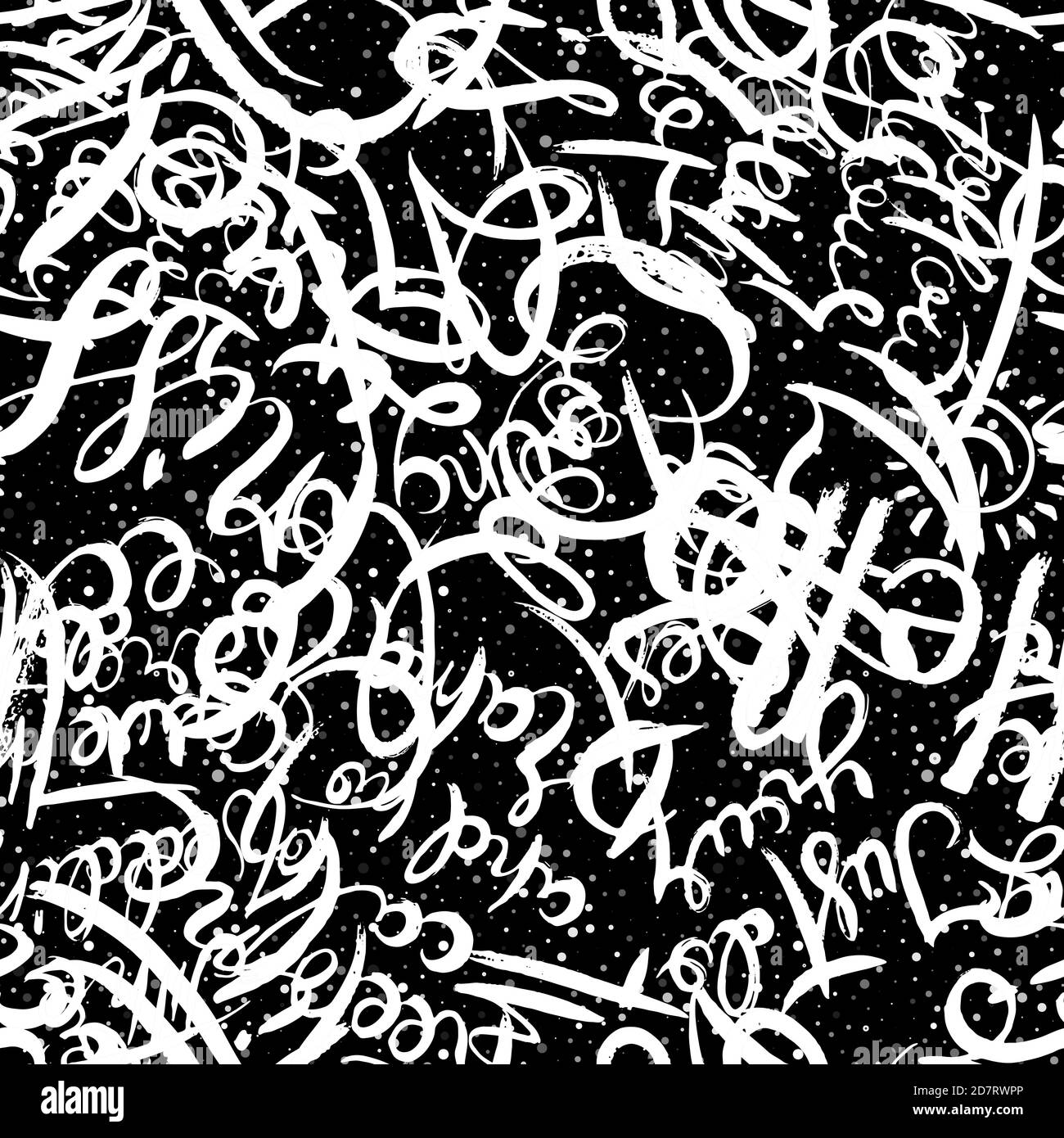 Graffiti background seamless pattern. Hand style tagging. Chalk vector ...