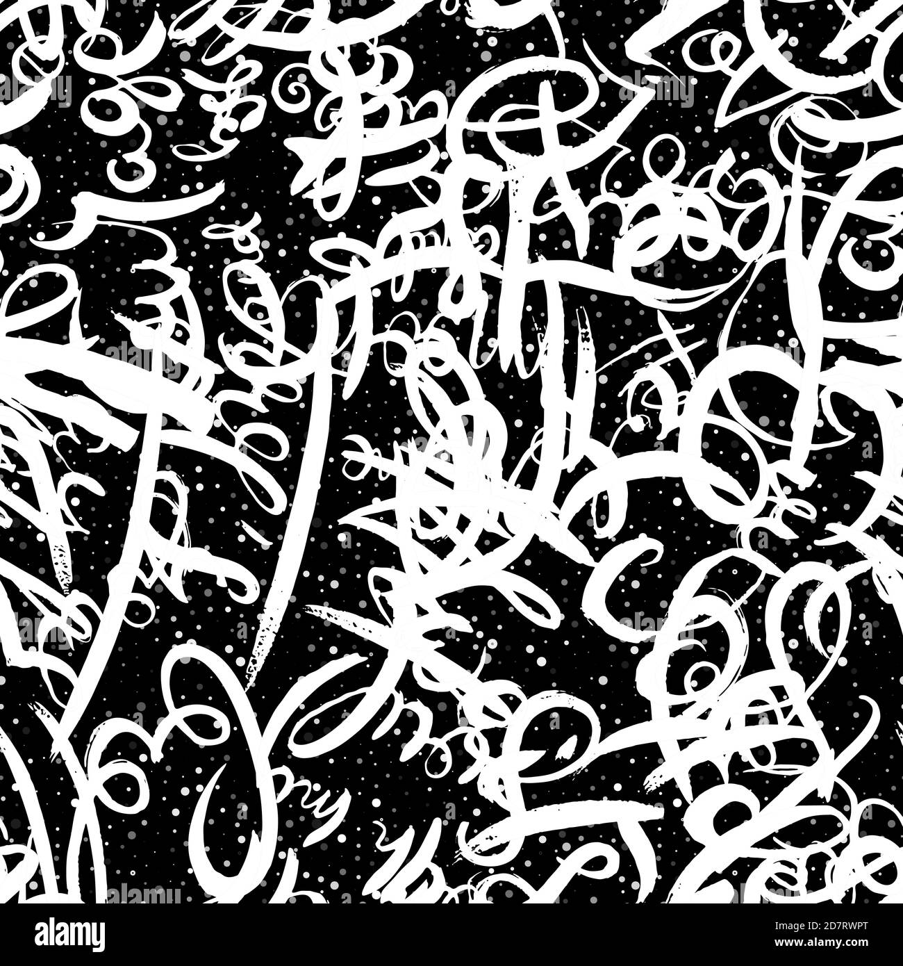 Graffiti background seamless pattern. Hand style tagging. Chalk vector ...