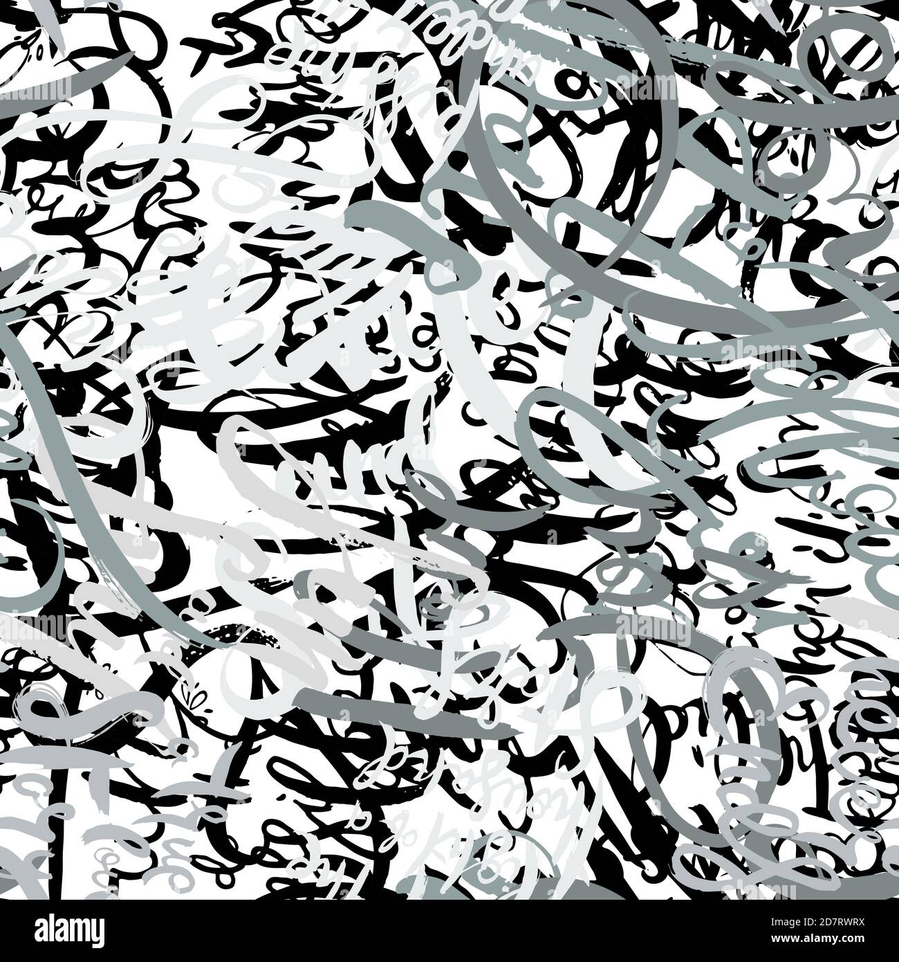 Graffiti background seamless pattern. Hand style tagging. Vandal vector ...