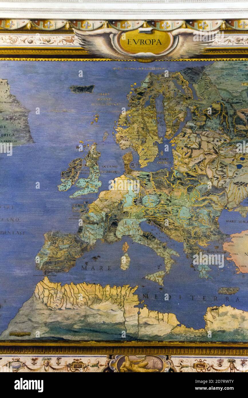 Vertical shot of an old world map texture Stock Photo - Alamy