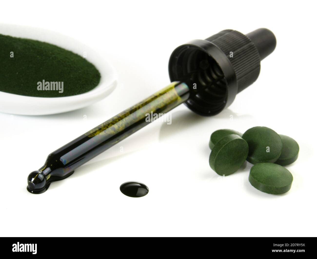 Liquid Chlorophyll isolated on white Background Stock Photo - Alamy