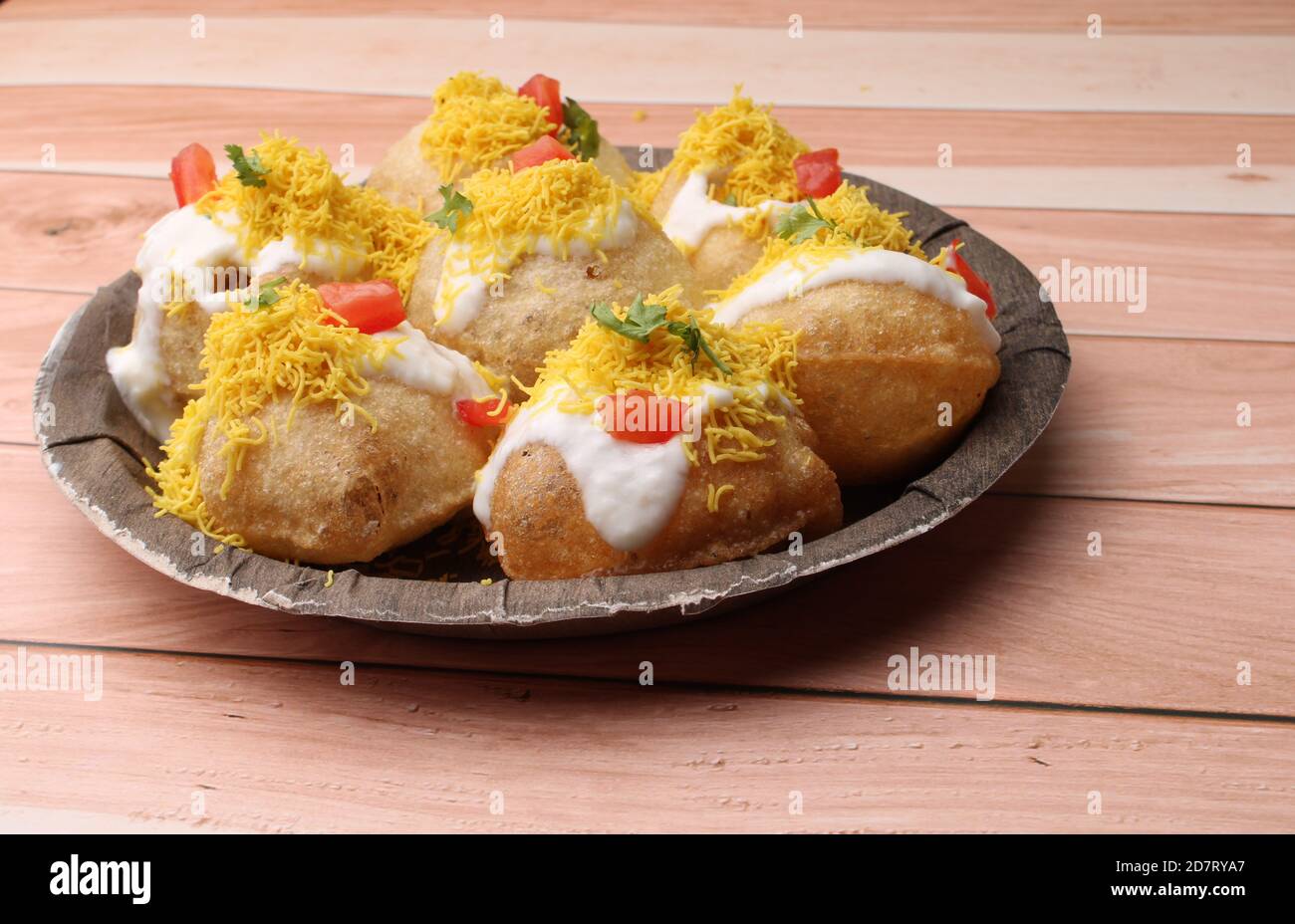 Dahi Puri chat is an indian road side snack item which is especially ...