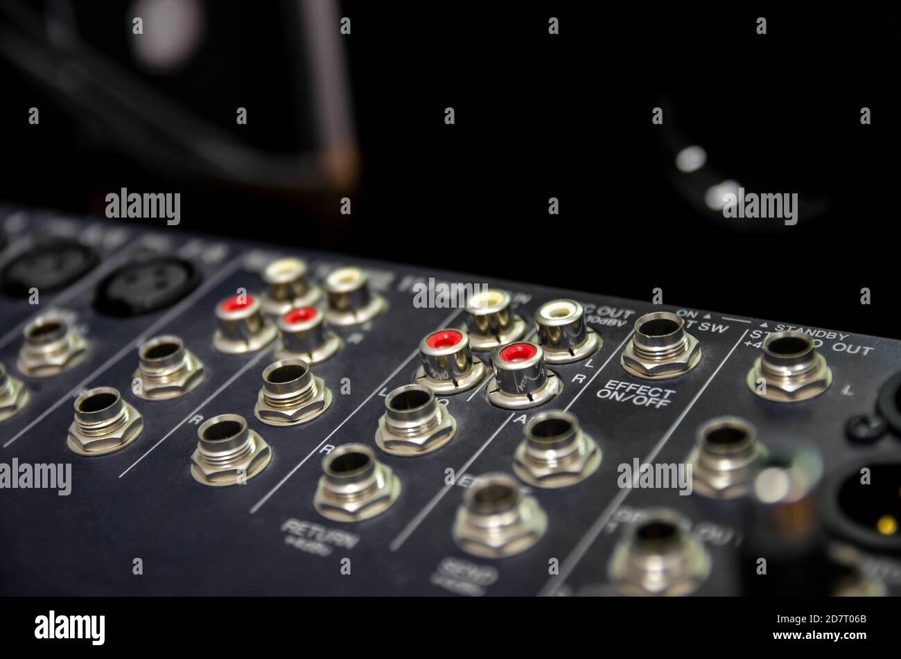 Audio mixer console and professional sound mixing. Audio mixer control ...