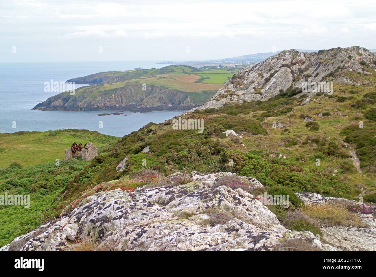 Anglesey coastal path scenery around disused Porth Wen brickworks Stock ...