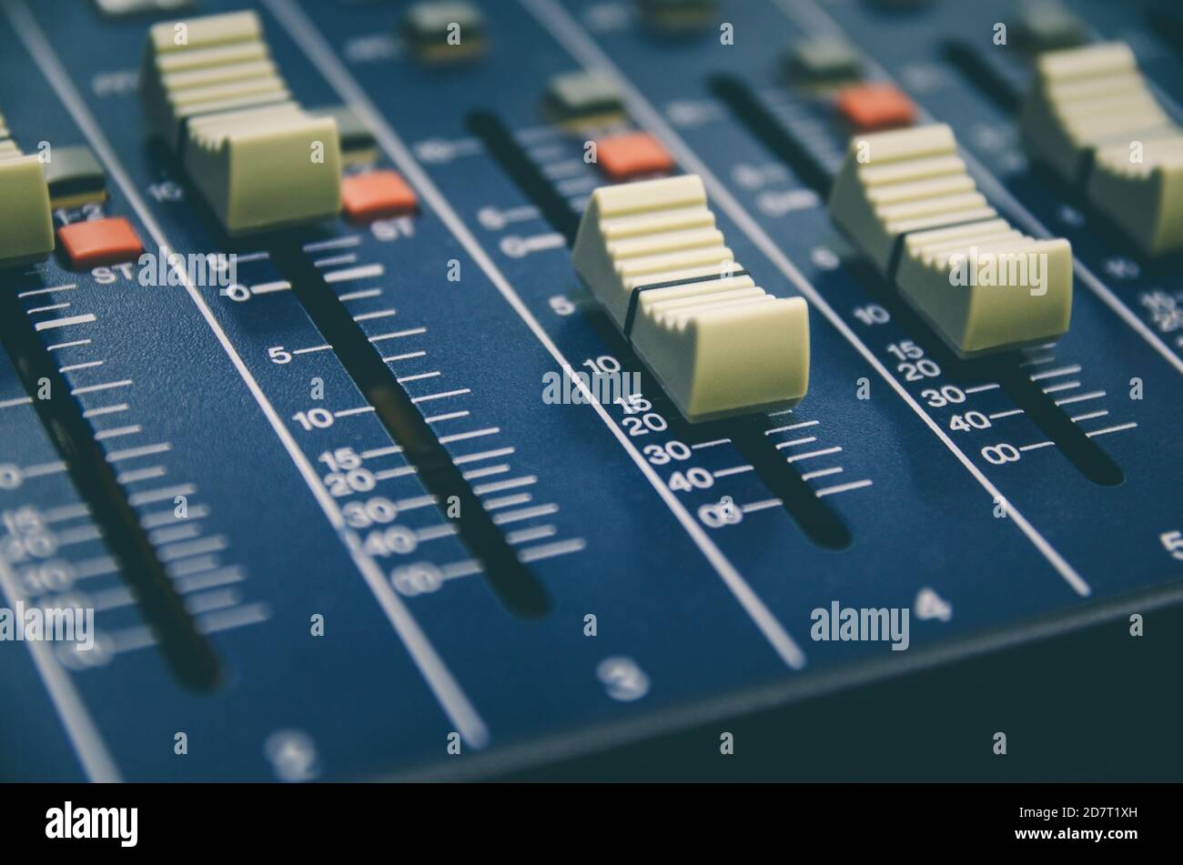 Audio mixer console and professional sound mixing. Audio mixer control ...