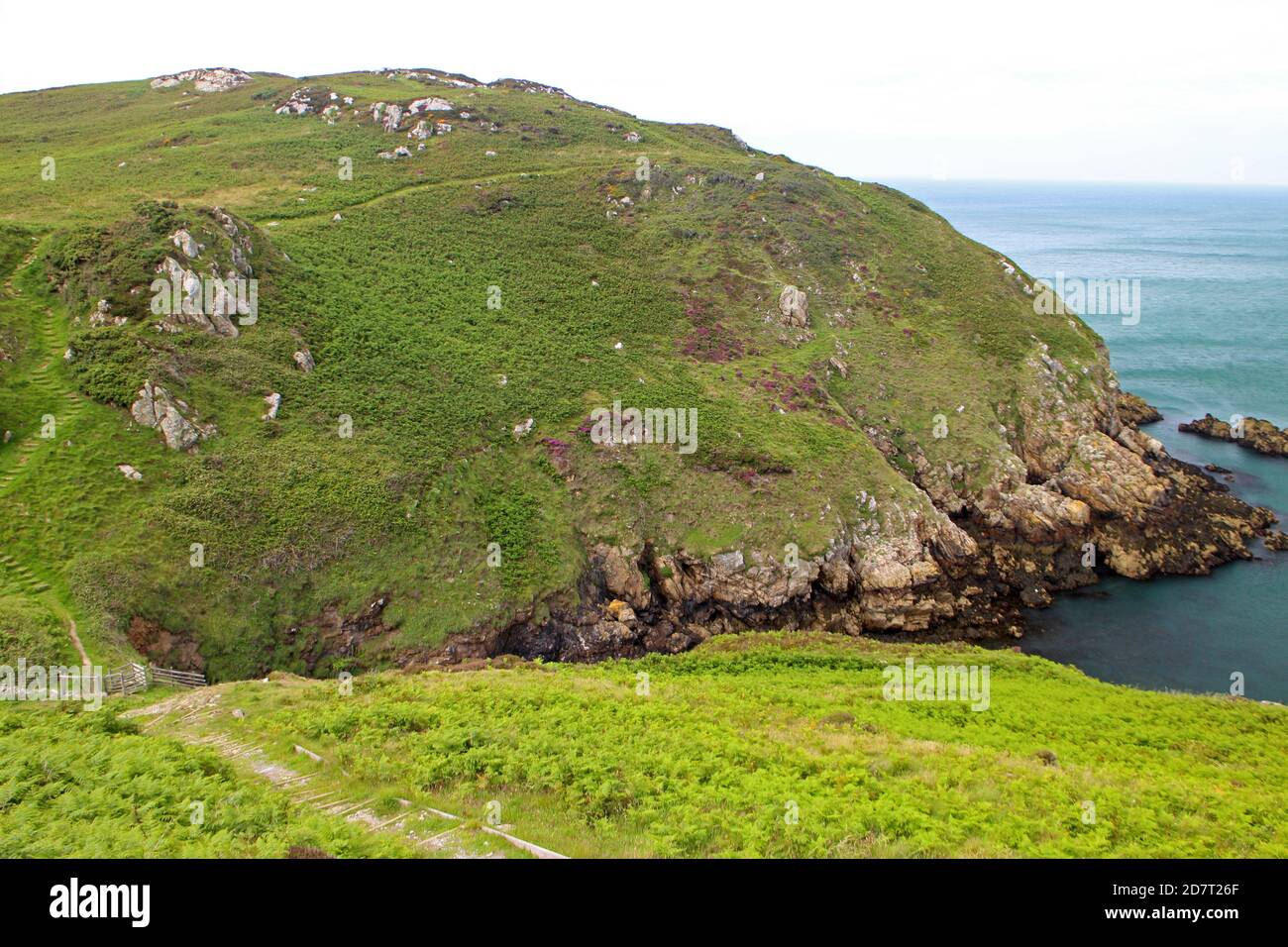 Anglesey coastal path scenery around Porth Wen and Hells mouth Stock ...