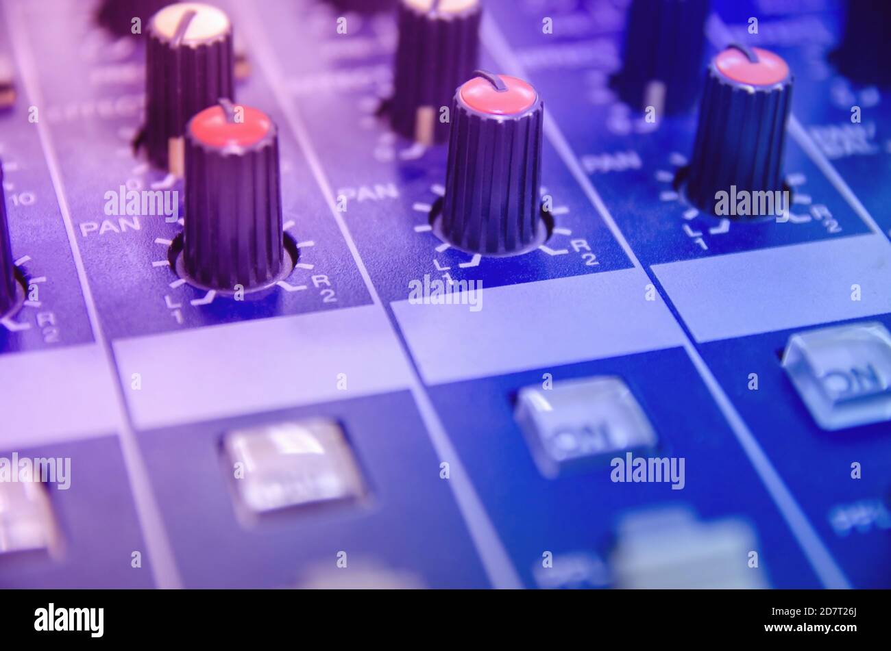 Audio mixer console and professional sound mixing. Audio mixer control ...