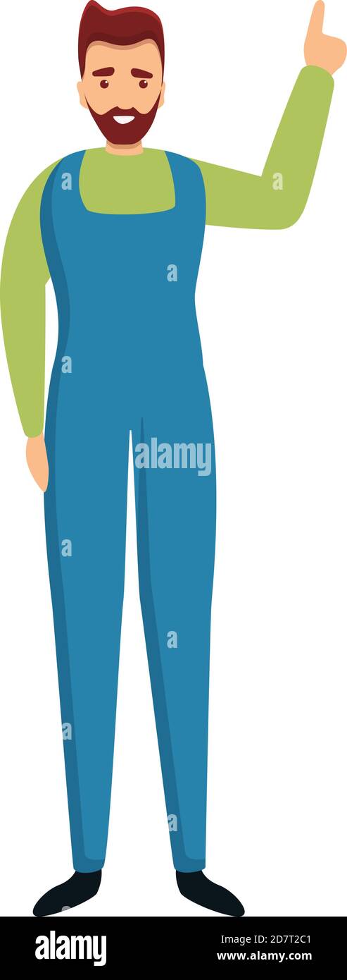 Man points up icon. Cartoon of man points up vector icon for web design ...