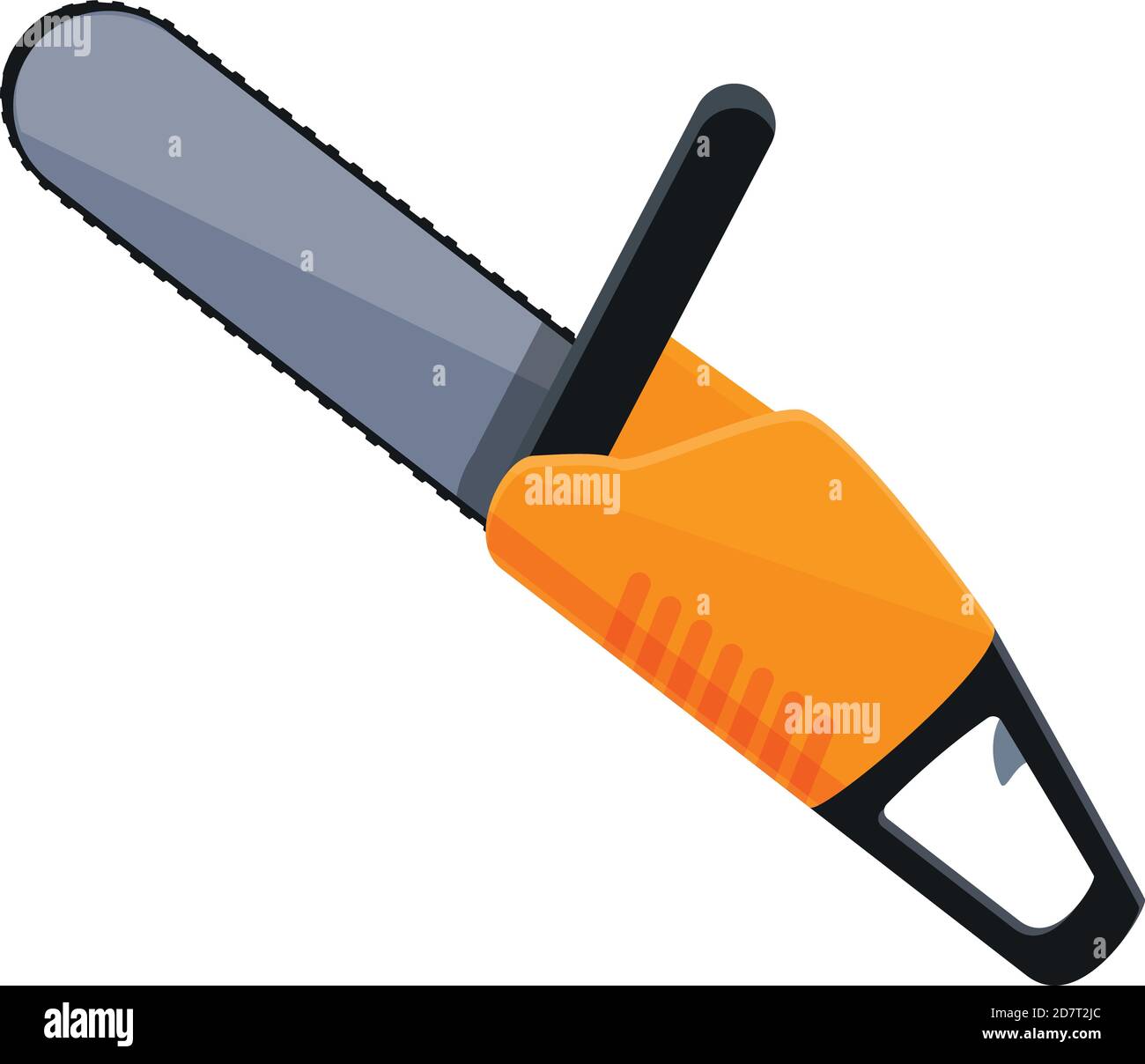 Powerful chainsaw icon. Cartoon of powerful chainsaw vector icon for ...