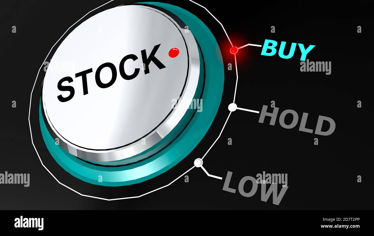 Buy stock indicator on metal knob, 3d rendering Stock Photo - Alamy