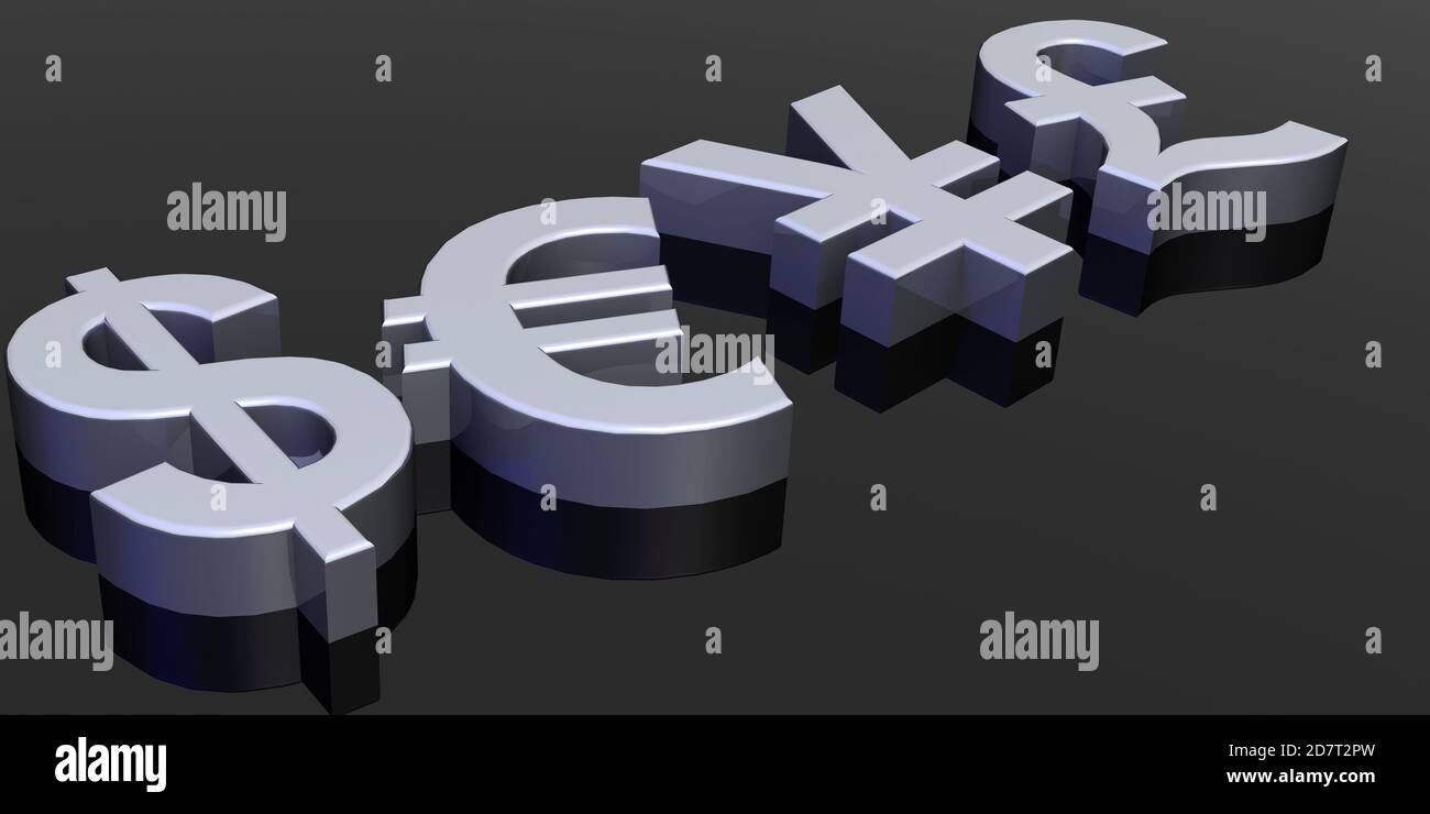 Metal dollar sign isolated on white, 3D rendering Stock Photo - Alamy