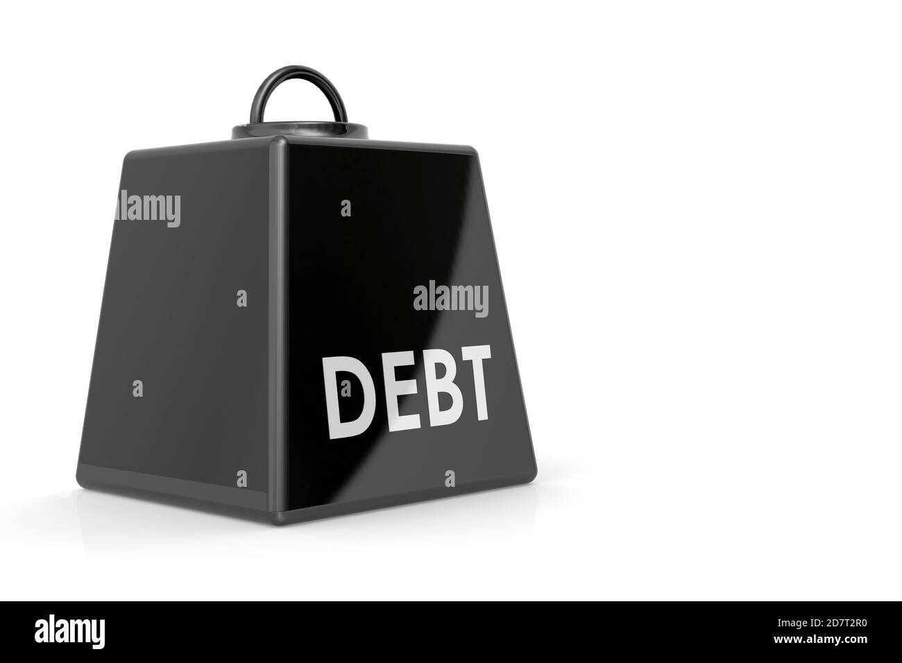 Debt weight isolated on white background, 3D rendering Stock Photo - Alamy
