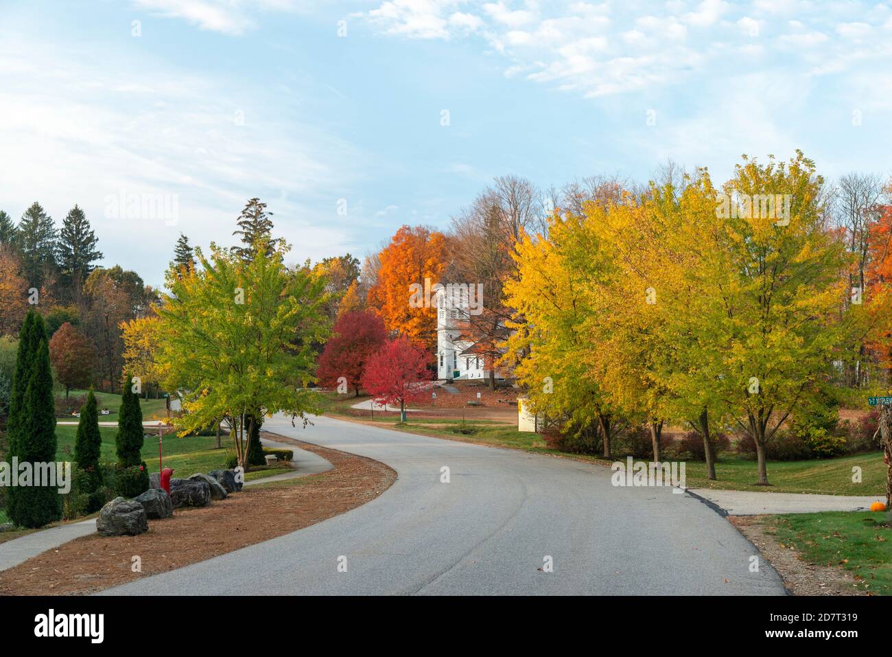 White church fall hi-res stock photography and images - Alamy