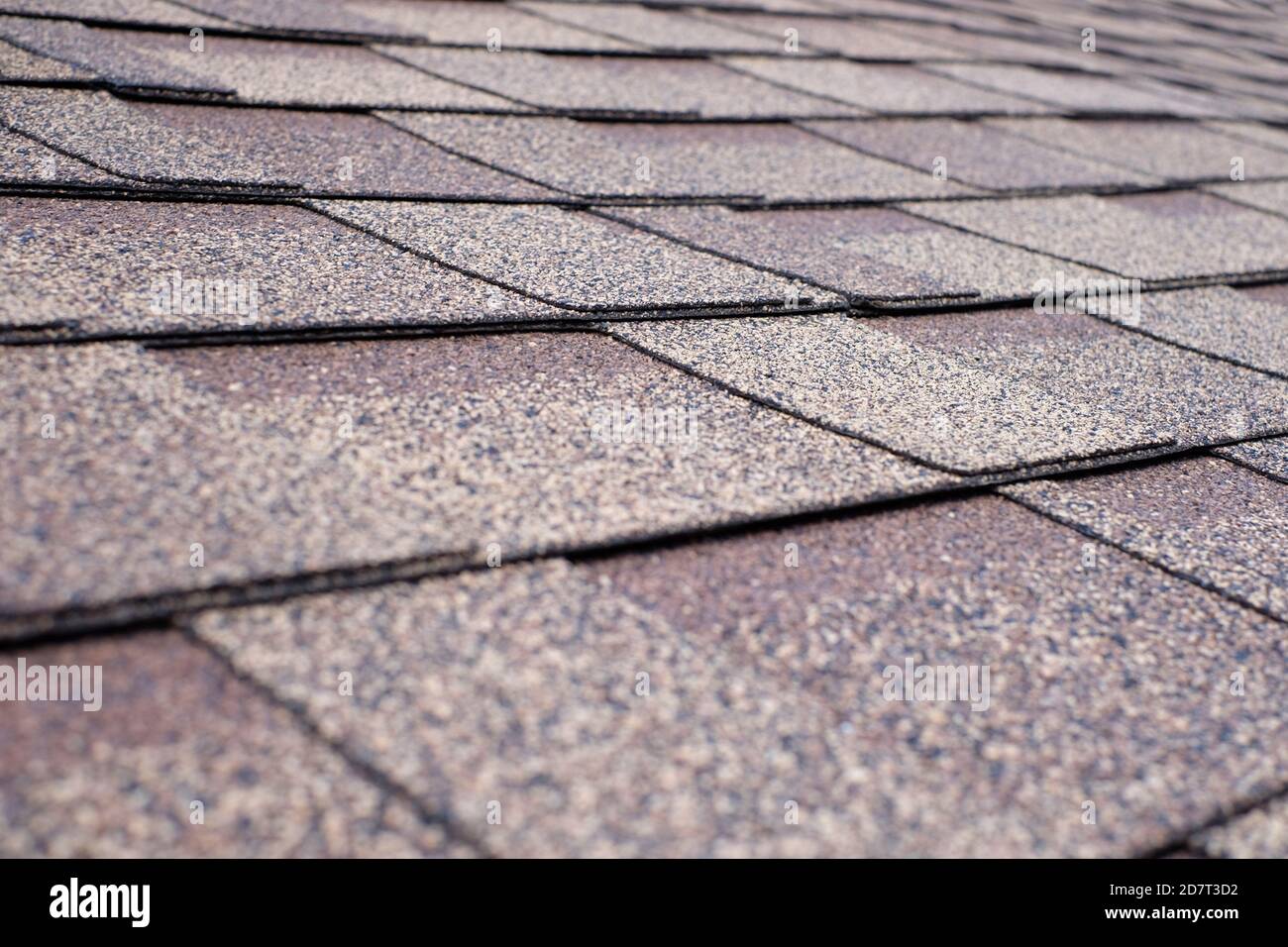 Close up view on asphalt roofing shingles Stock Photo - Alamy