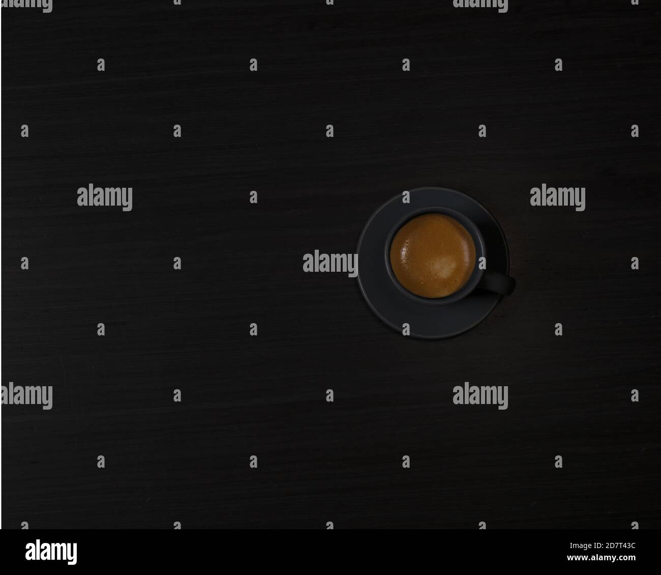 High angle shot of a coffee cup isolated on a dark background Stock ...