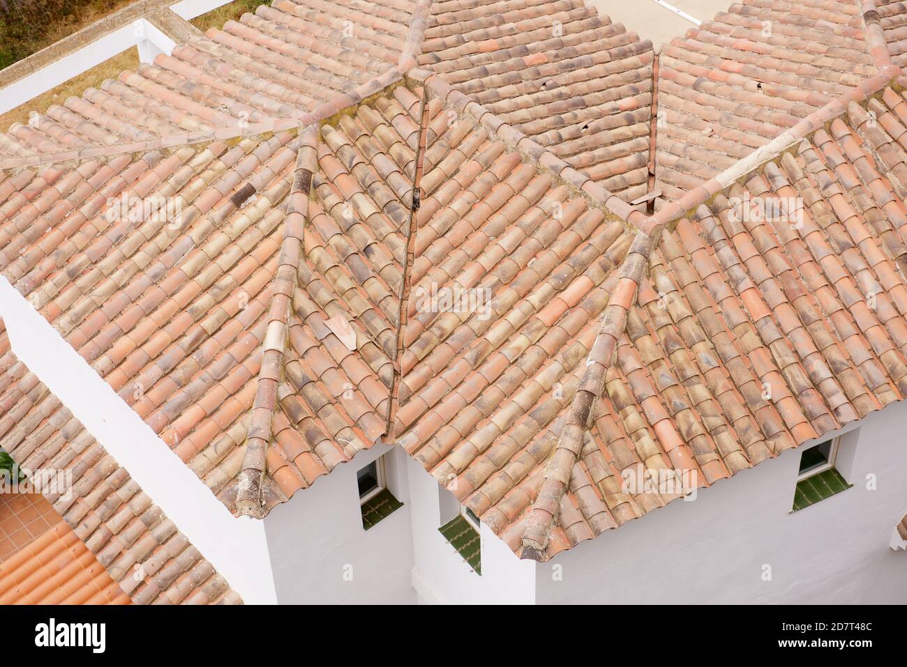 Detail of roof tiles Stock Photo - Alamy