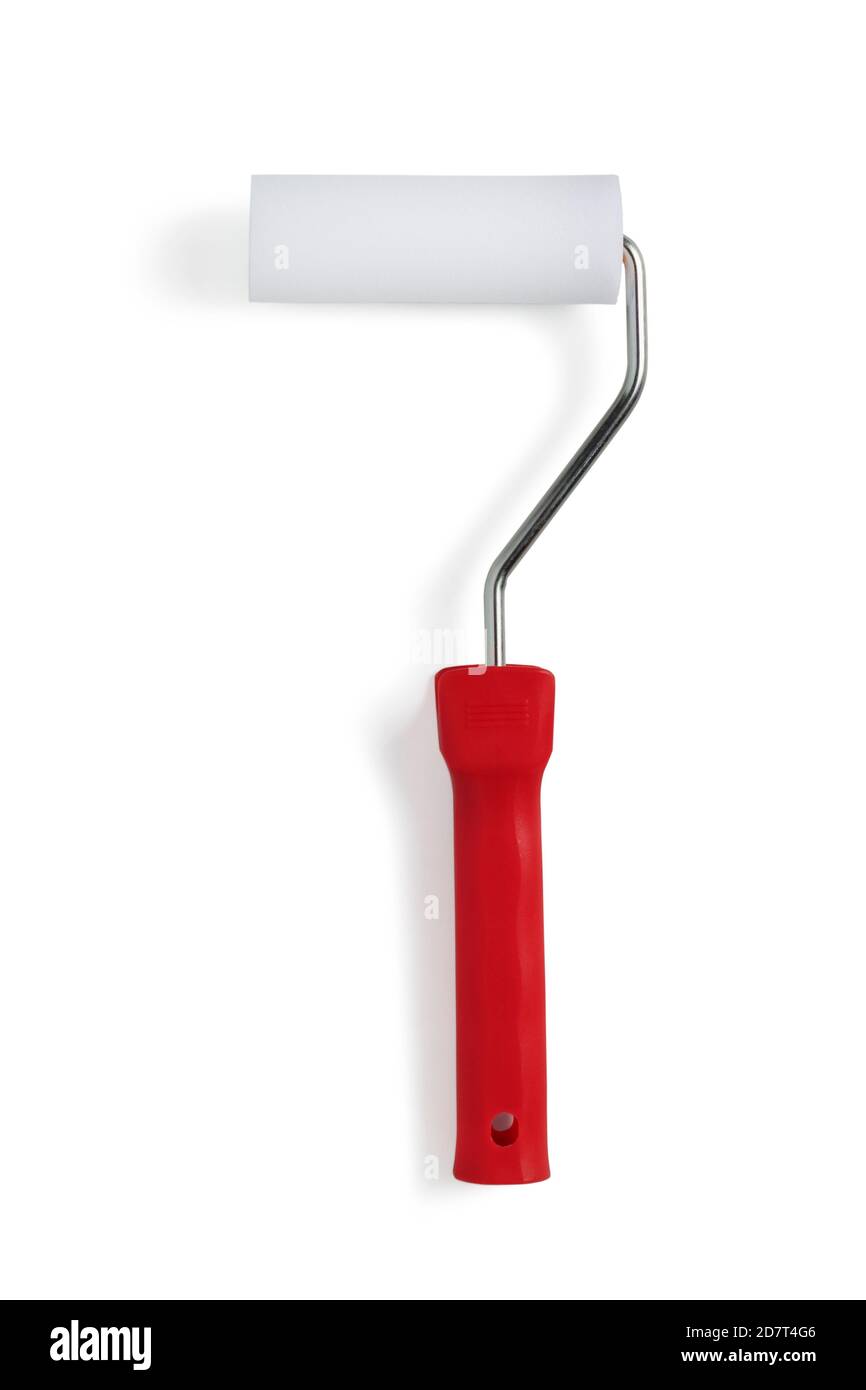 Miniature hand-held foam roller for painting works Stock Photo - Alamy