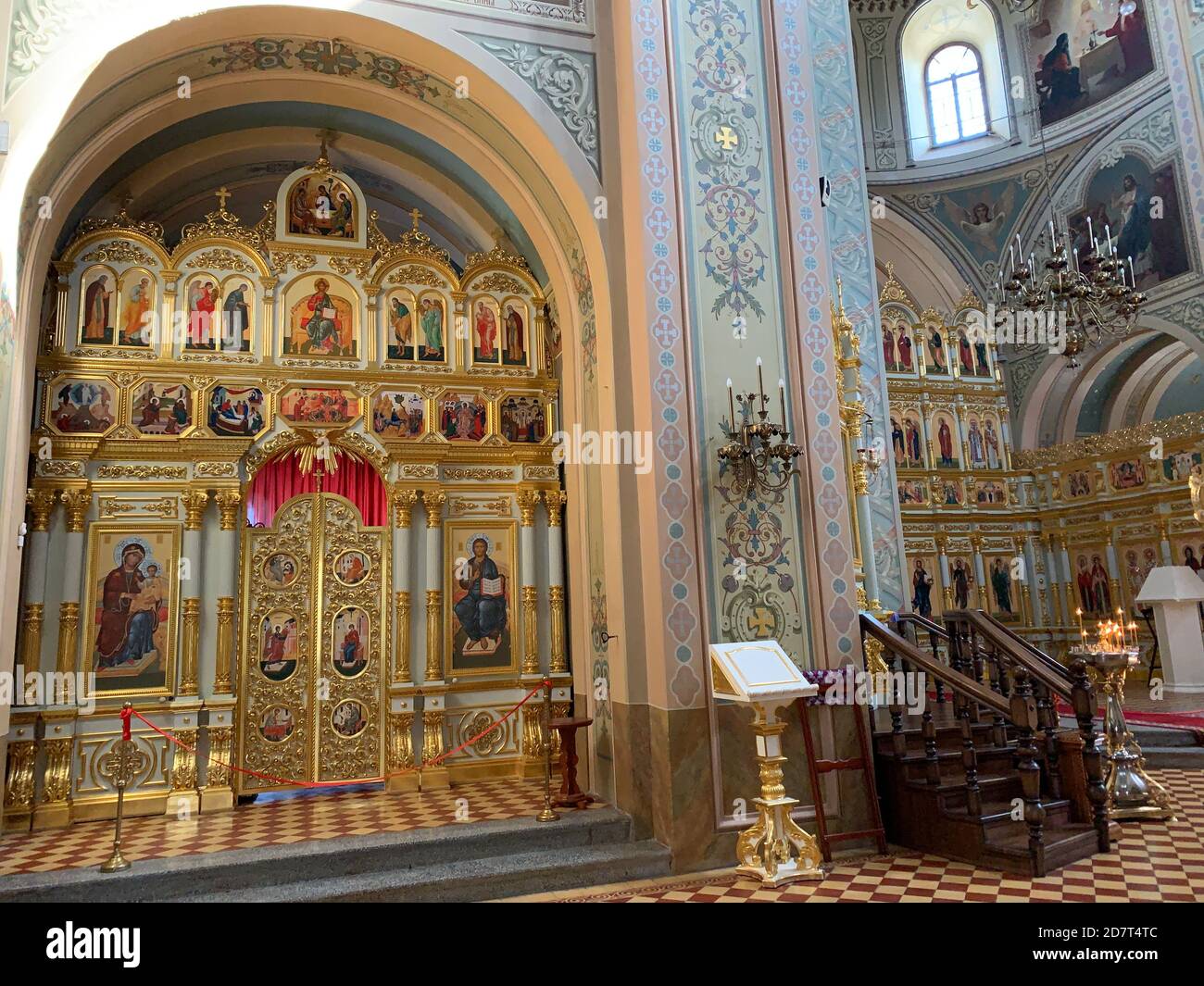 Interior of an old russian church Stock Photo - Alamy