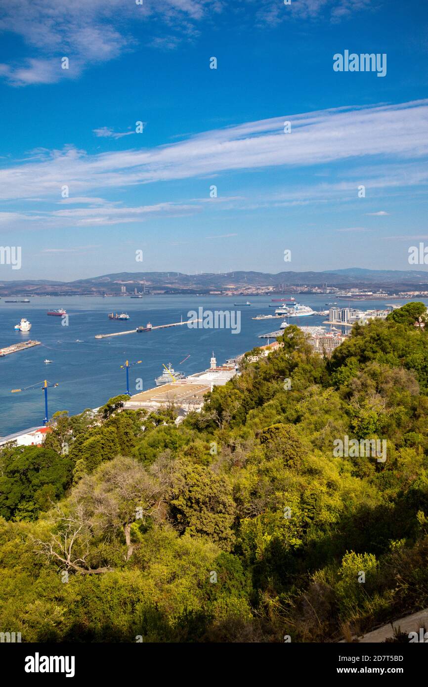 Gibraltar, United Kingdom, 1st October 2018:- View of Gibraltar harbour ...