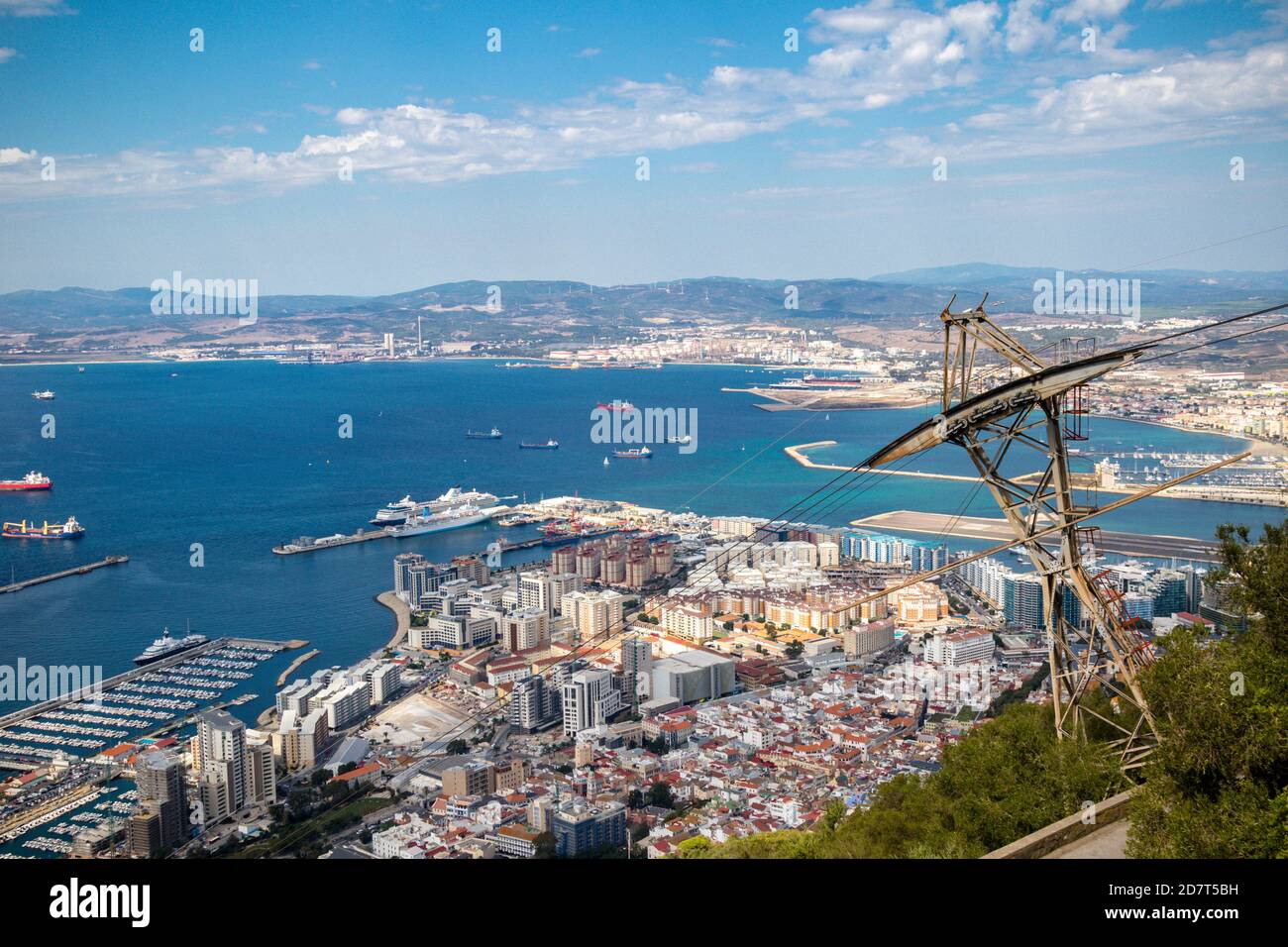 Cable car from rock gibraltar hi-res stock photography and images - Alamy