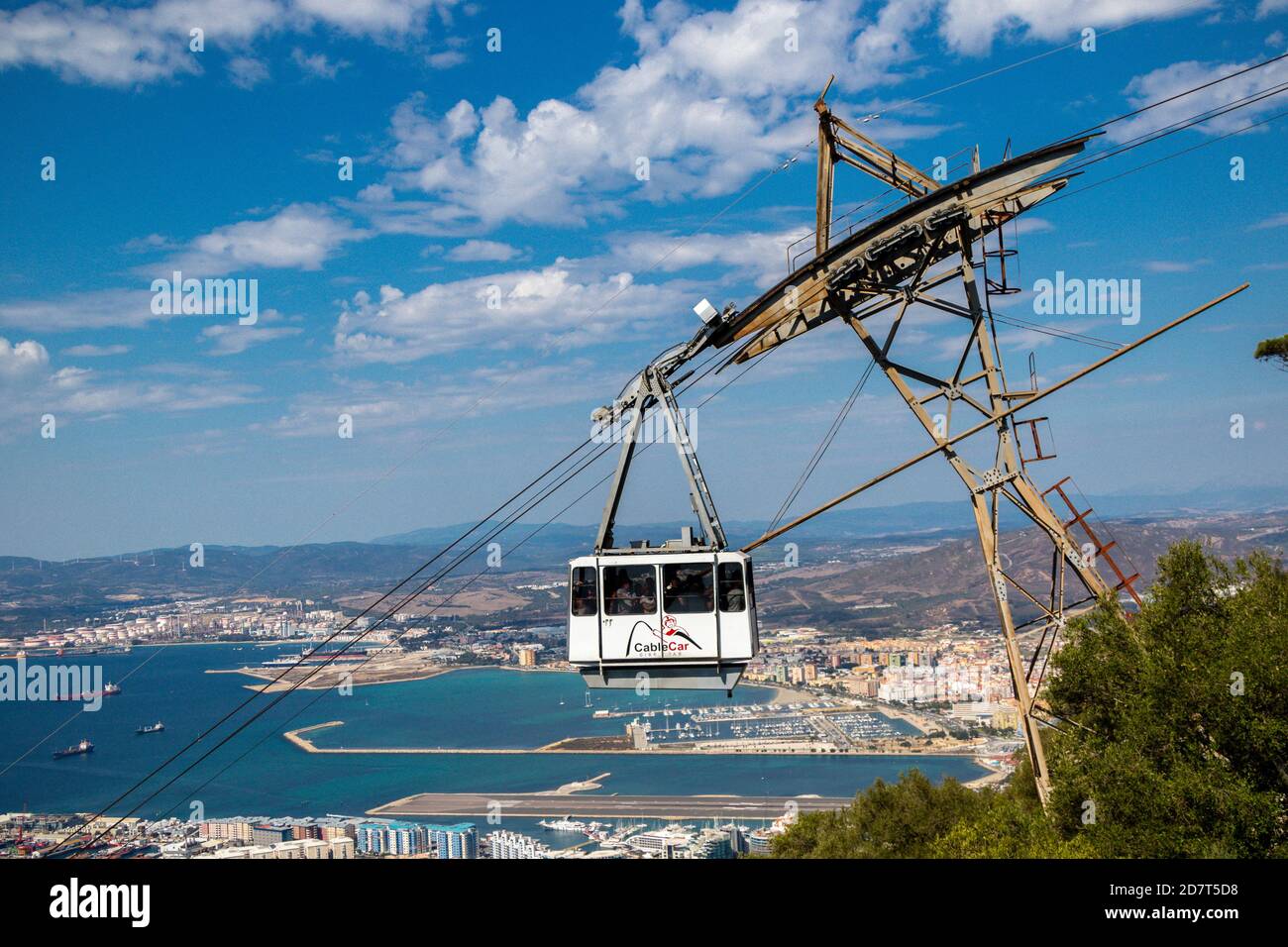 Gibraltar, United Kingdom, 1st October 2018:- The Gibraltar Cable car ...
