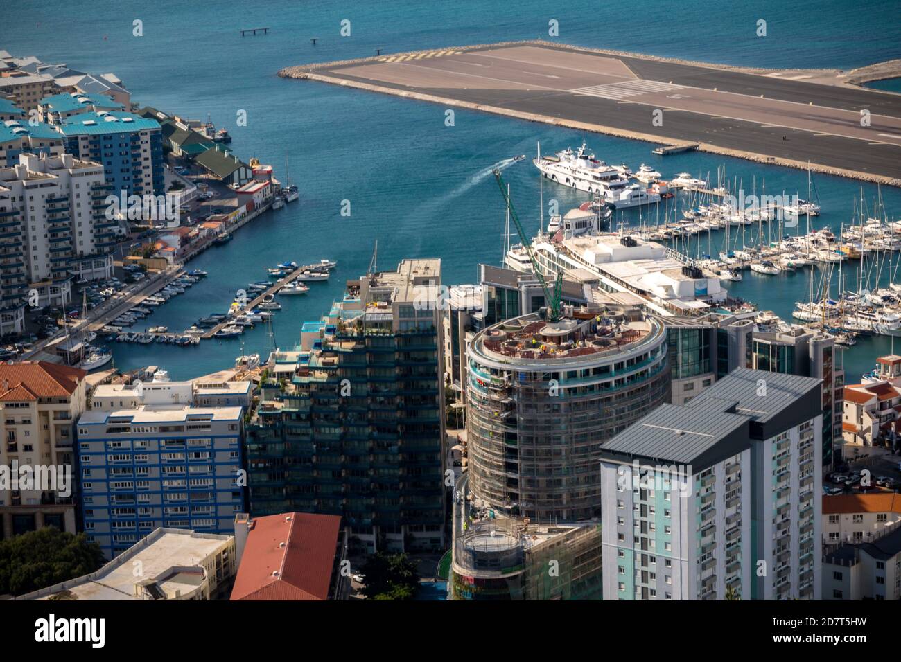 Gibraltar, United Kingdom, 1st October 2018:- View of Gibraltar harbour ...