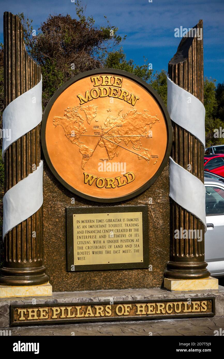 Gibraltar, United Kingdom, 1st October 2018:- The Pillars of Hercules ...