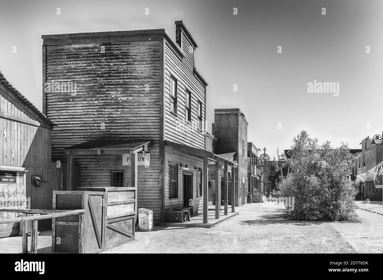 ROME - SEPTEMBER 12: Old West theme area inside Cinecitta World ...