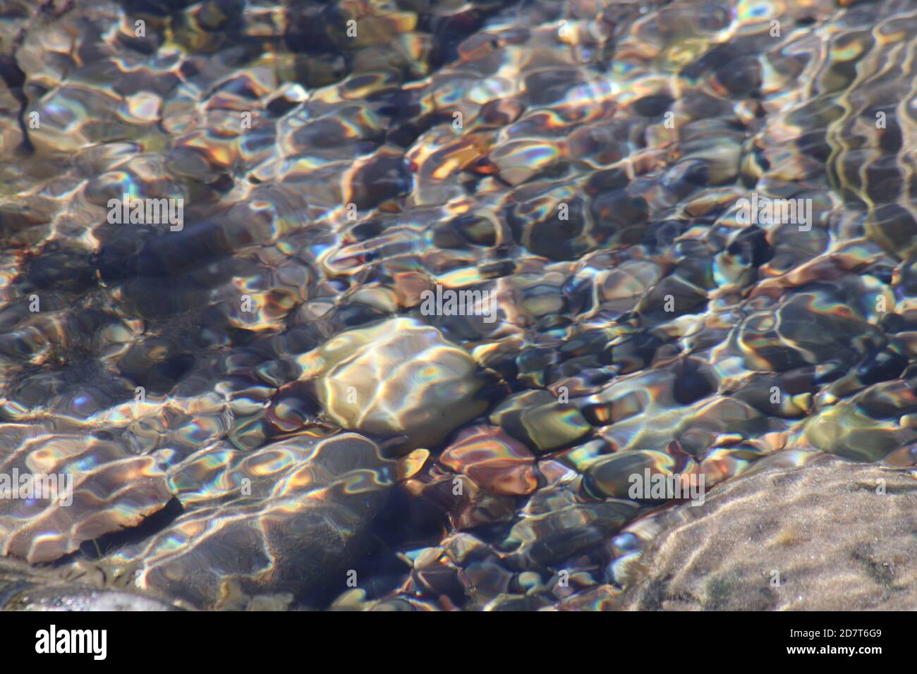Pebbles under water Stock Photo - Alamy